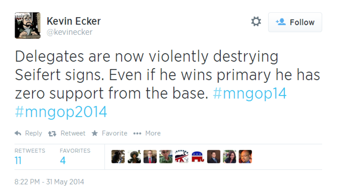 destroying seifert signs - LeftMN